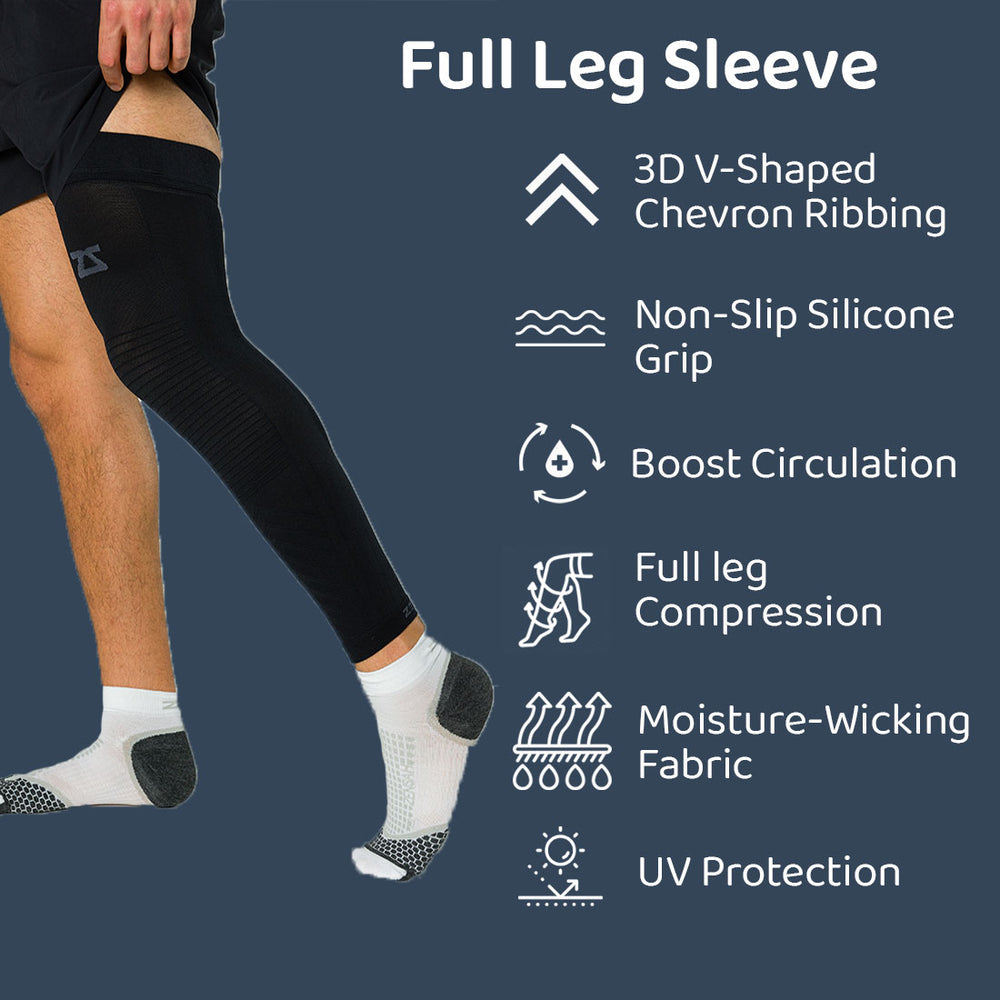 Full Leg Compression Sleeve - Shin Splints relief, shin sprain sleeve ...