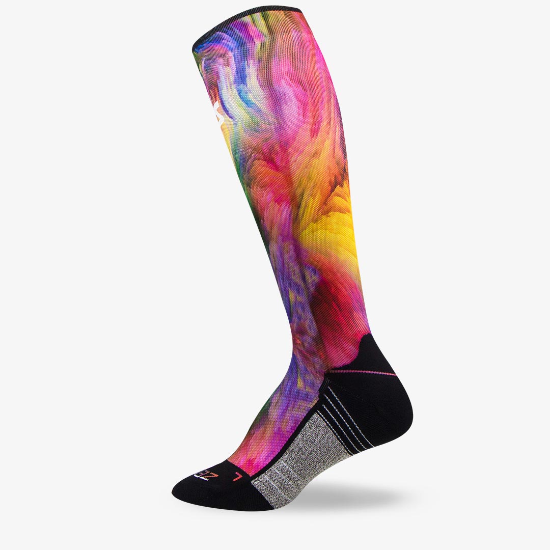 Color Explosion Themed Running Socks, Marathon Socks | Zensah