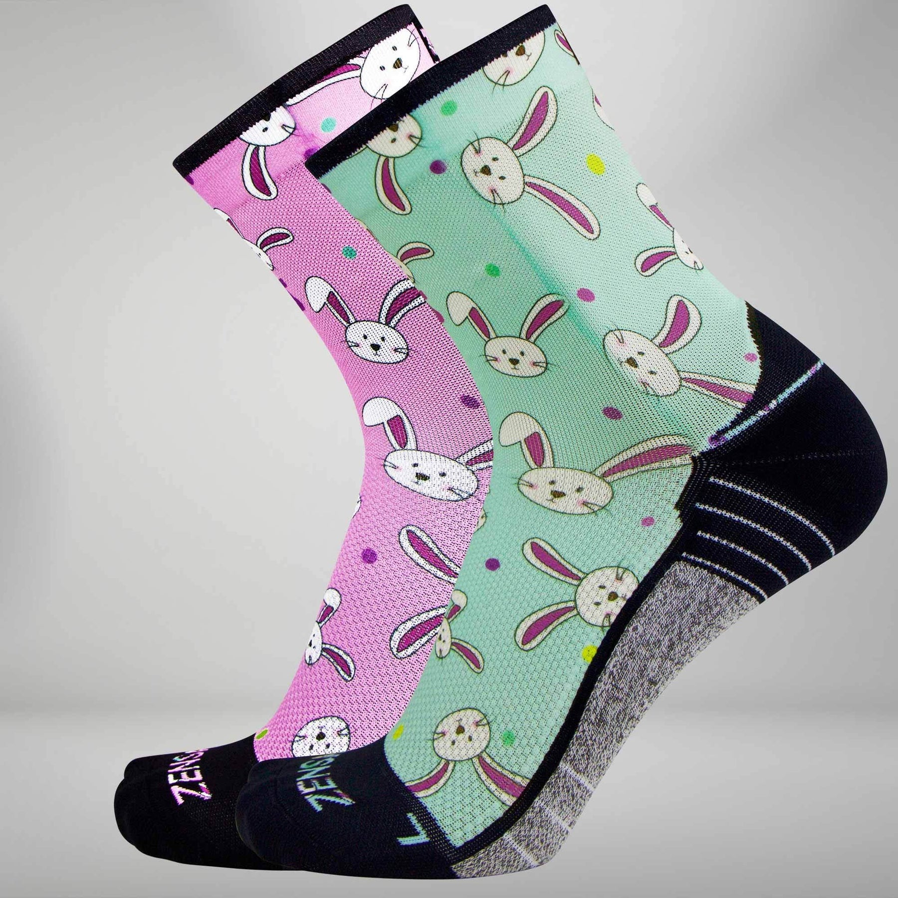 Easter Bunny Themed Running Socks, Mini-Crew | Zensah