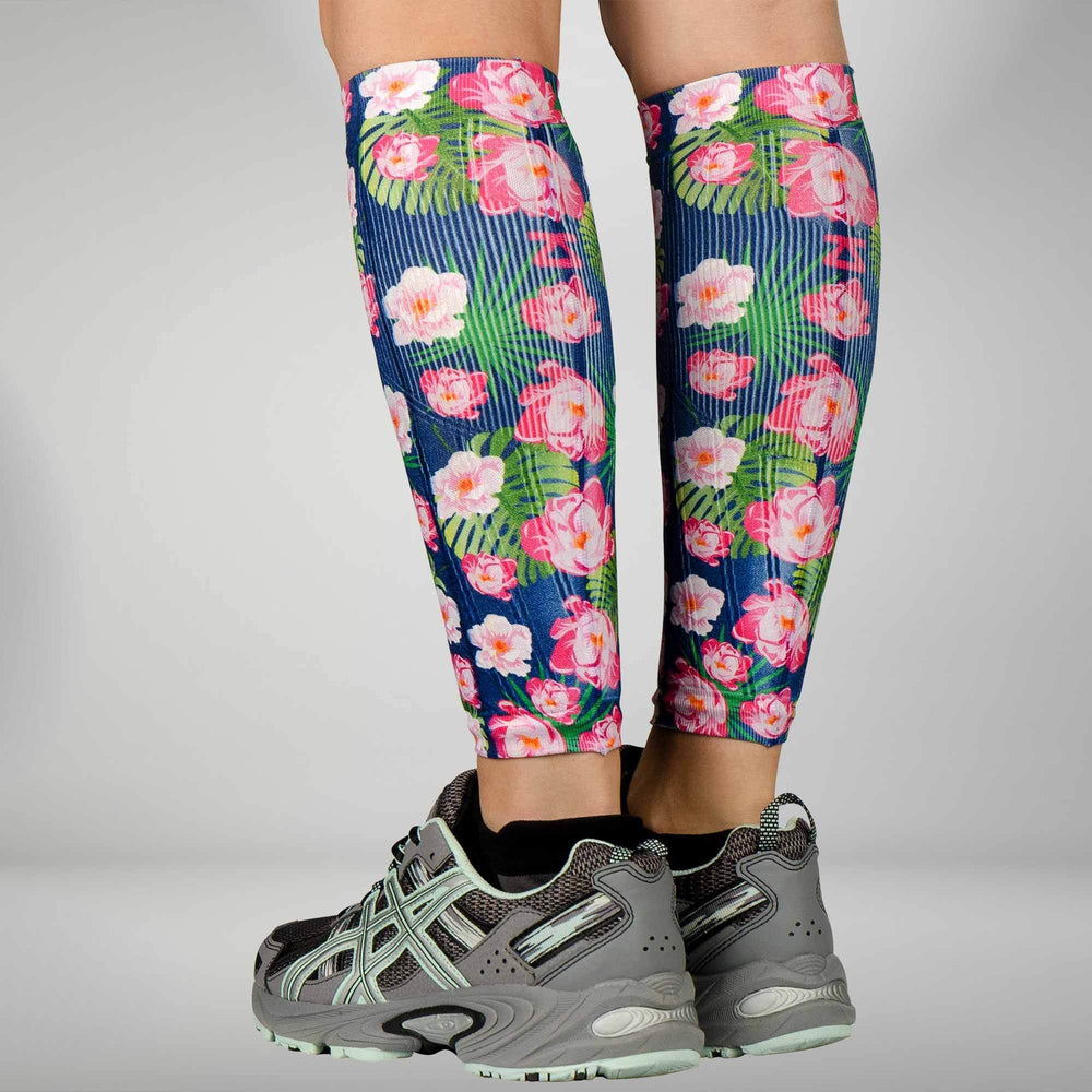 Floral Compression Leg Sleeves, Calf Sleeves Marathons | Zensah