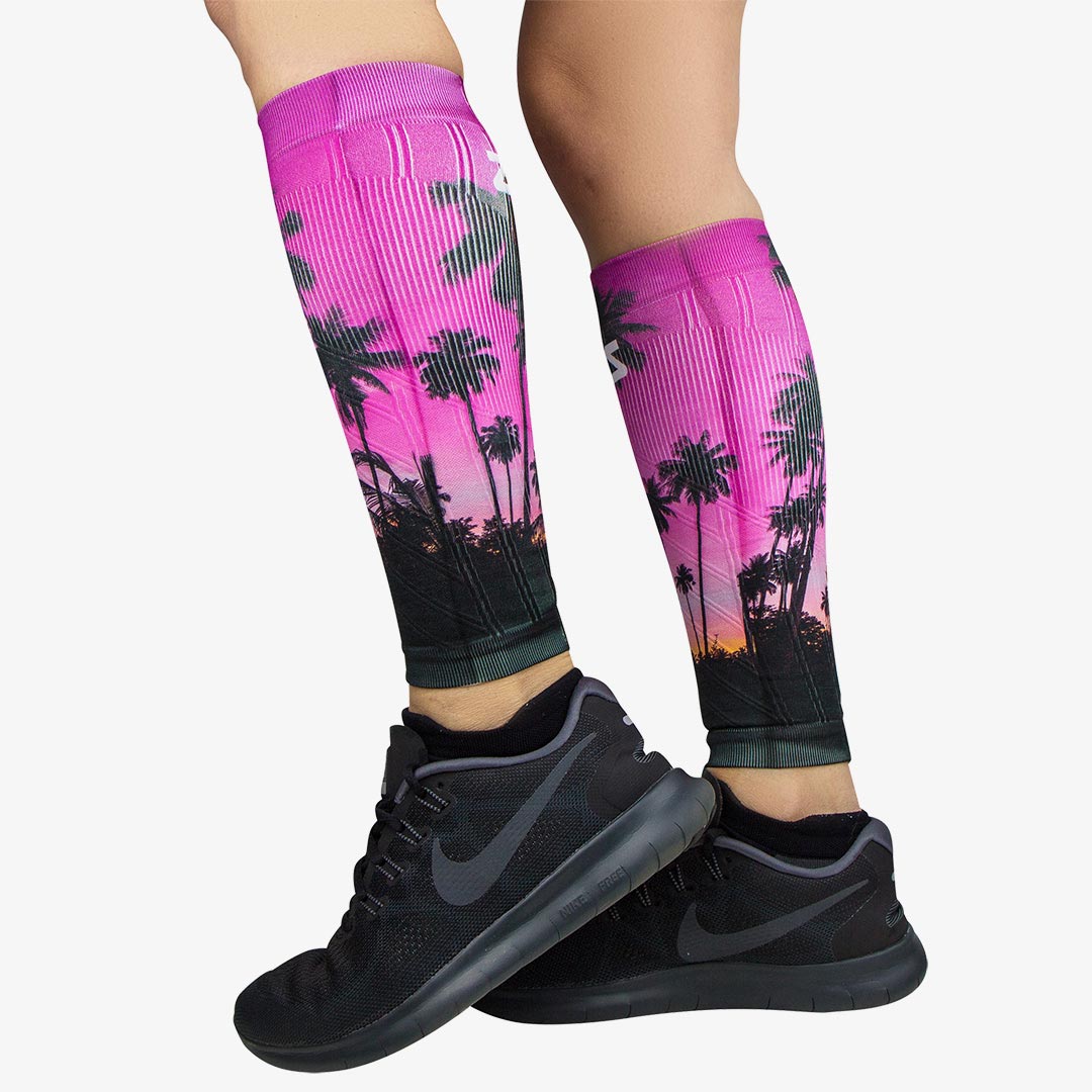 Tropical Palm Trees Compression Leg Sleeves - Sleeves | Zensah