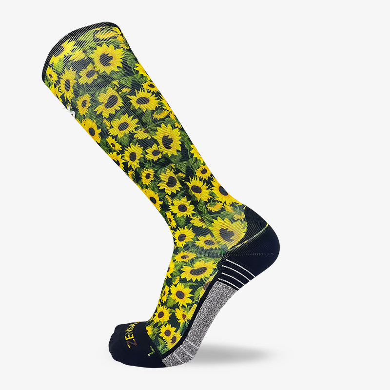 Sunflower Themed Running Socks, Marathon Socks | Zensah