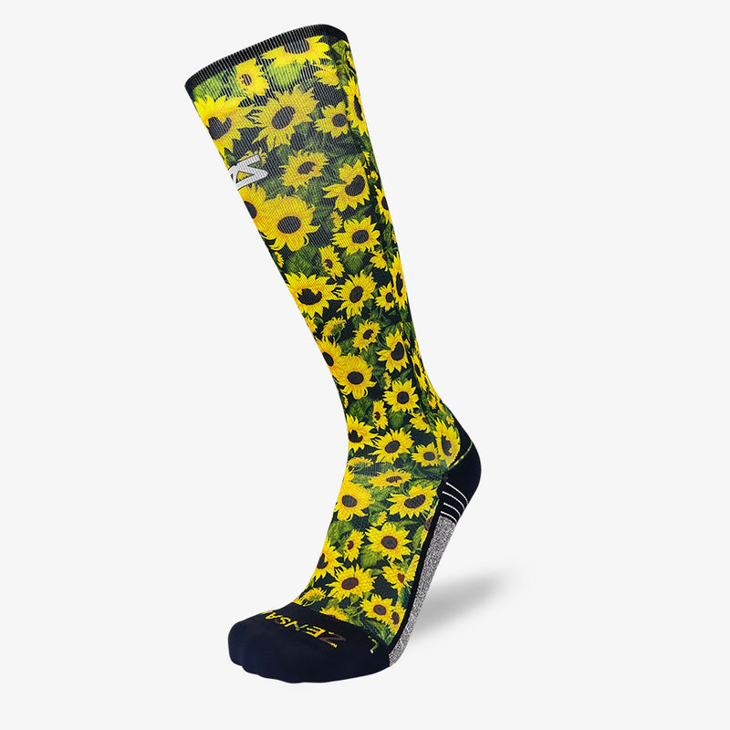 Sunflower Themed Running Socks, Marathon Socks | Zensah