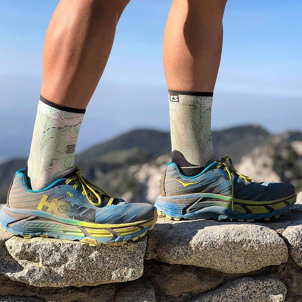 Topography Themed Running Socks, Marathon Socks | Zensah