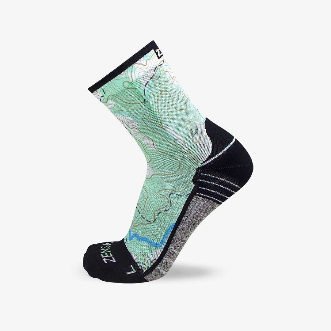 Topography Themed Running Socks, Marathon Socks | Zensah