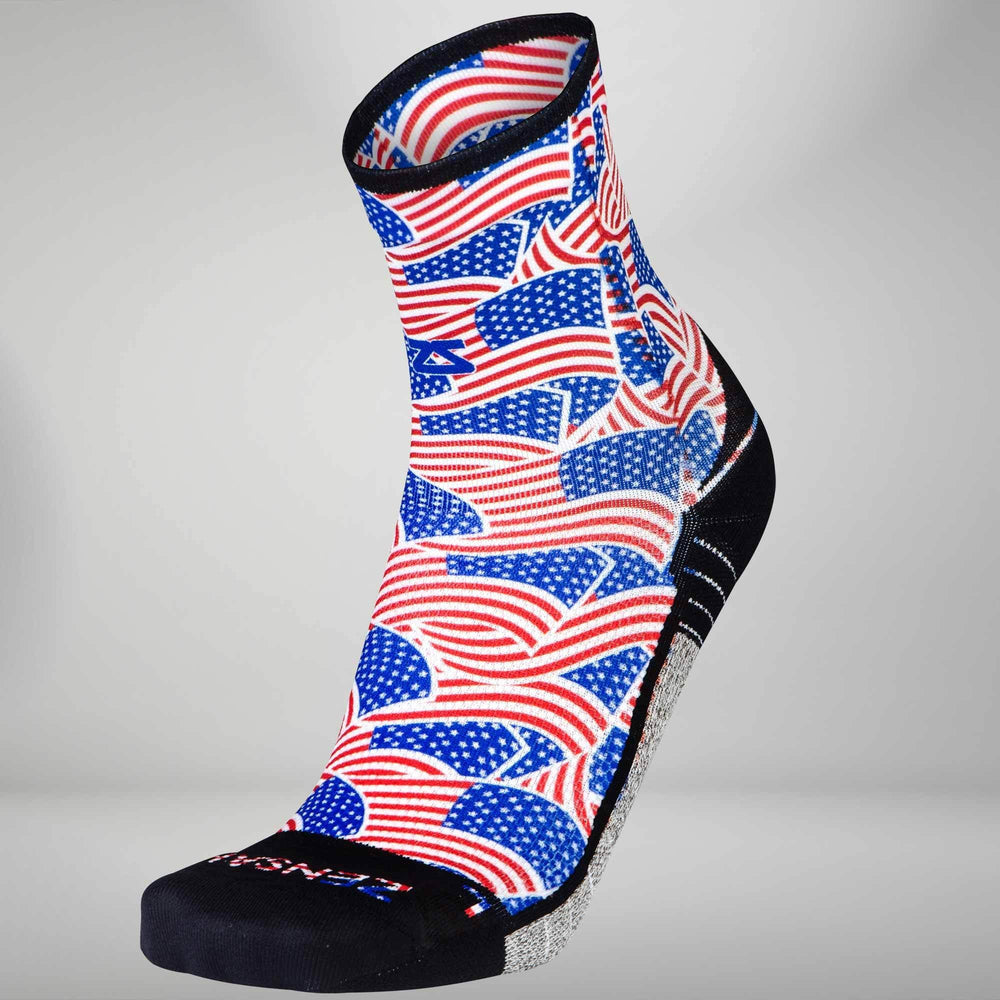 Independence Socks (Mini Crew) - Patriotic American Flag USA Socks - Zensah