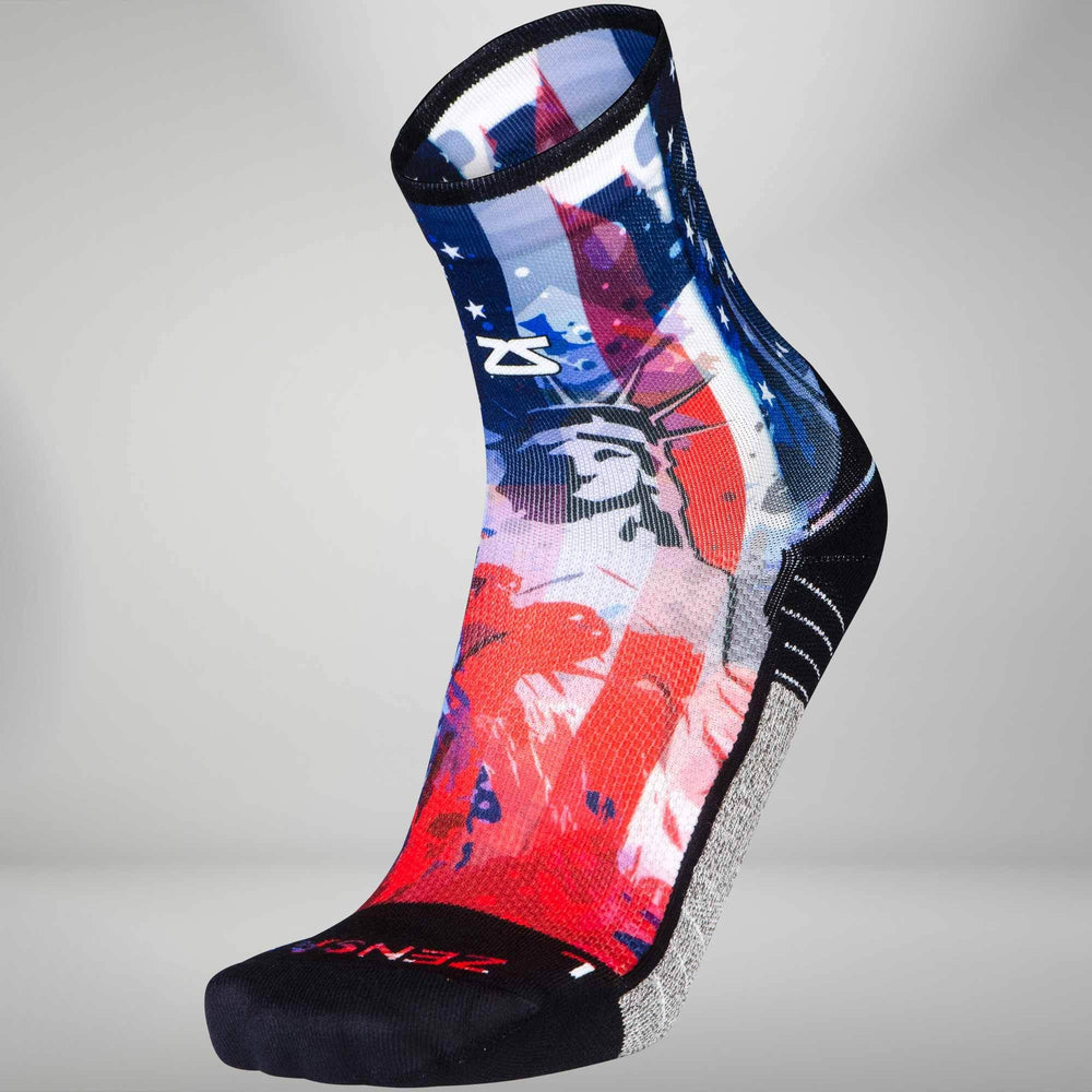 Independence Socks (Mini Crew) - Patriotic American Flag USA Socks - Zensah