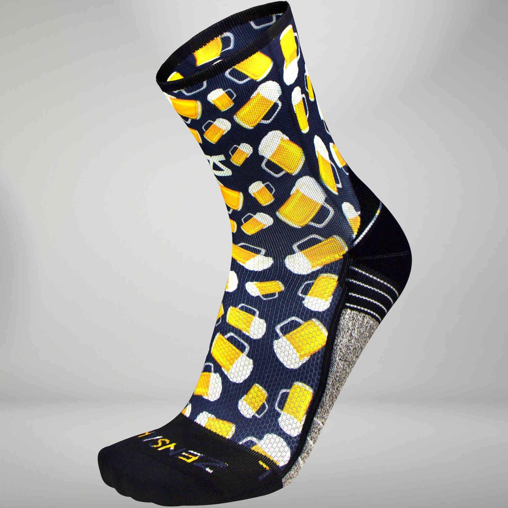 Beer Mug Mini Crew Running Socks, Beer Socks | Zensah
