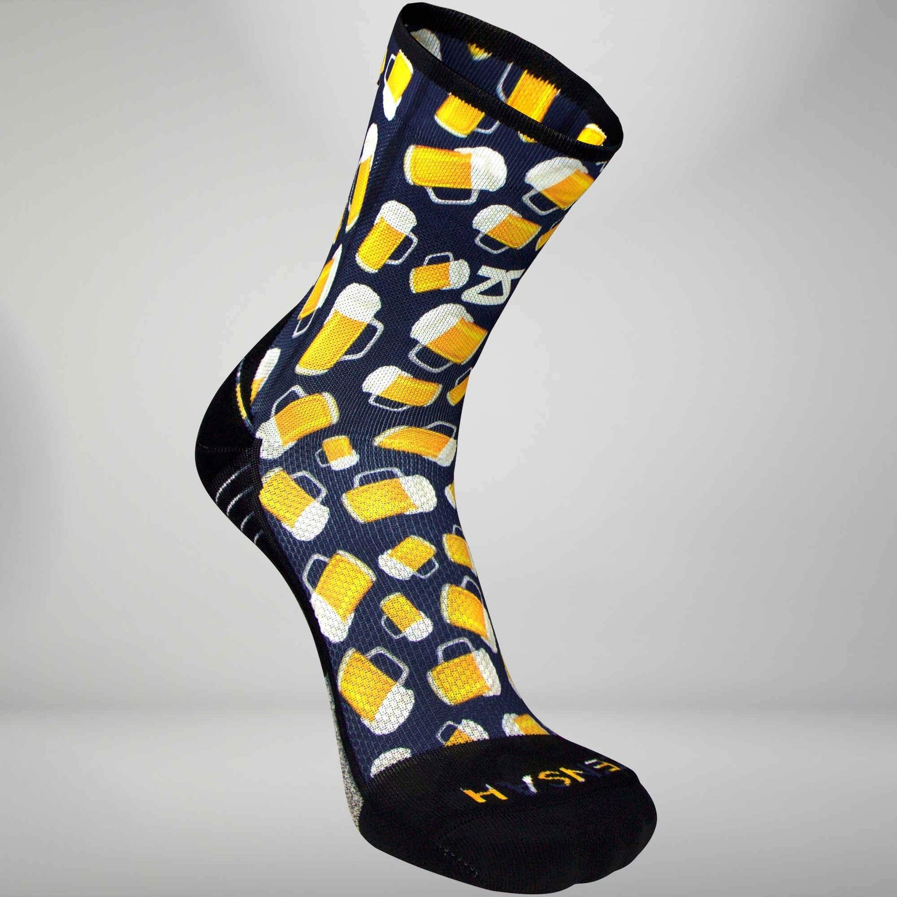 Beer Mug Mini Crew Running Socks, Beer Socks | Zensah