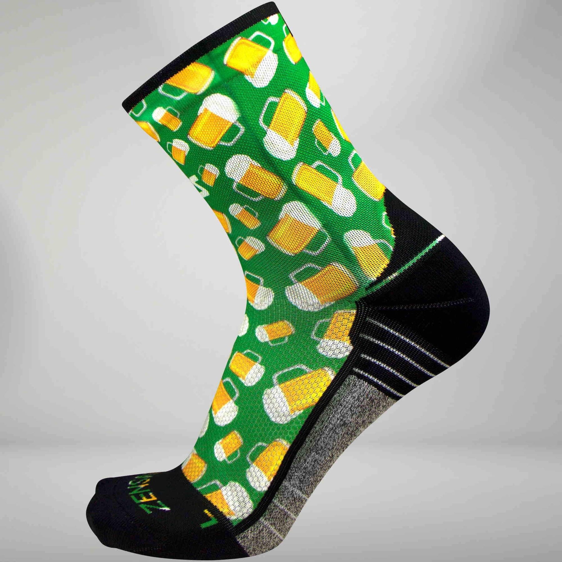 Beer Mug Mini Crew Running Socks, Beer Socks | Zensah