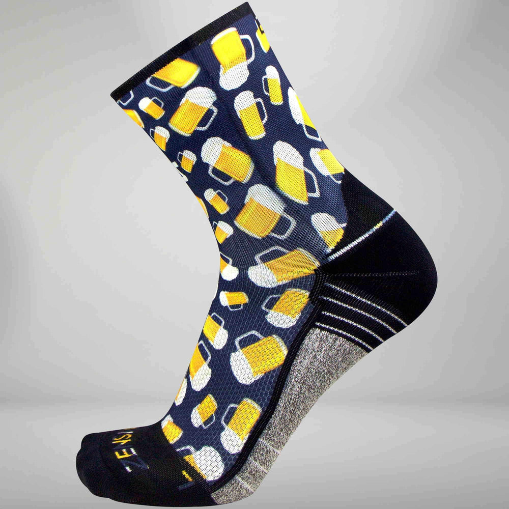 Beer Mug Mini Crew Running Socks, Beer Socks | Zensah
