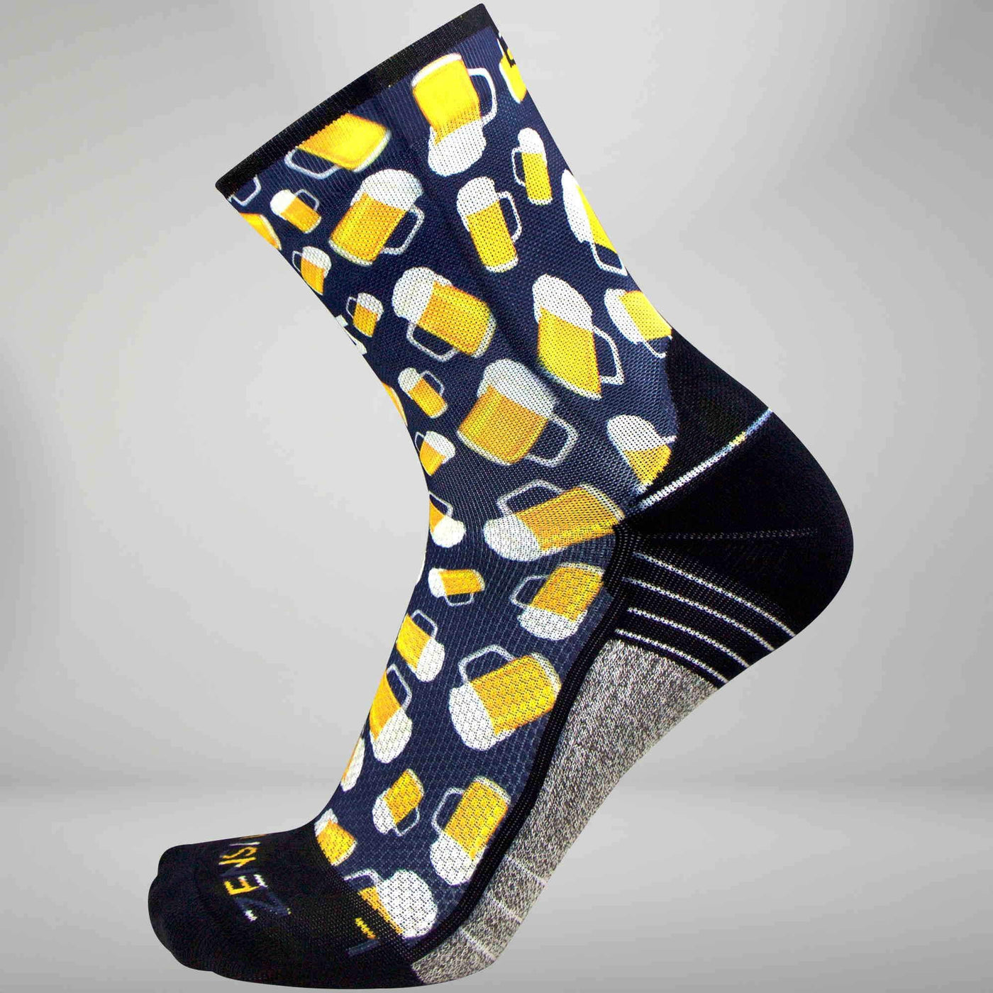Beer Mug Mini Crew Running Socks, Beer Socks | Zensah