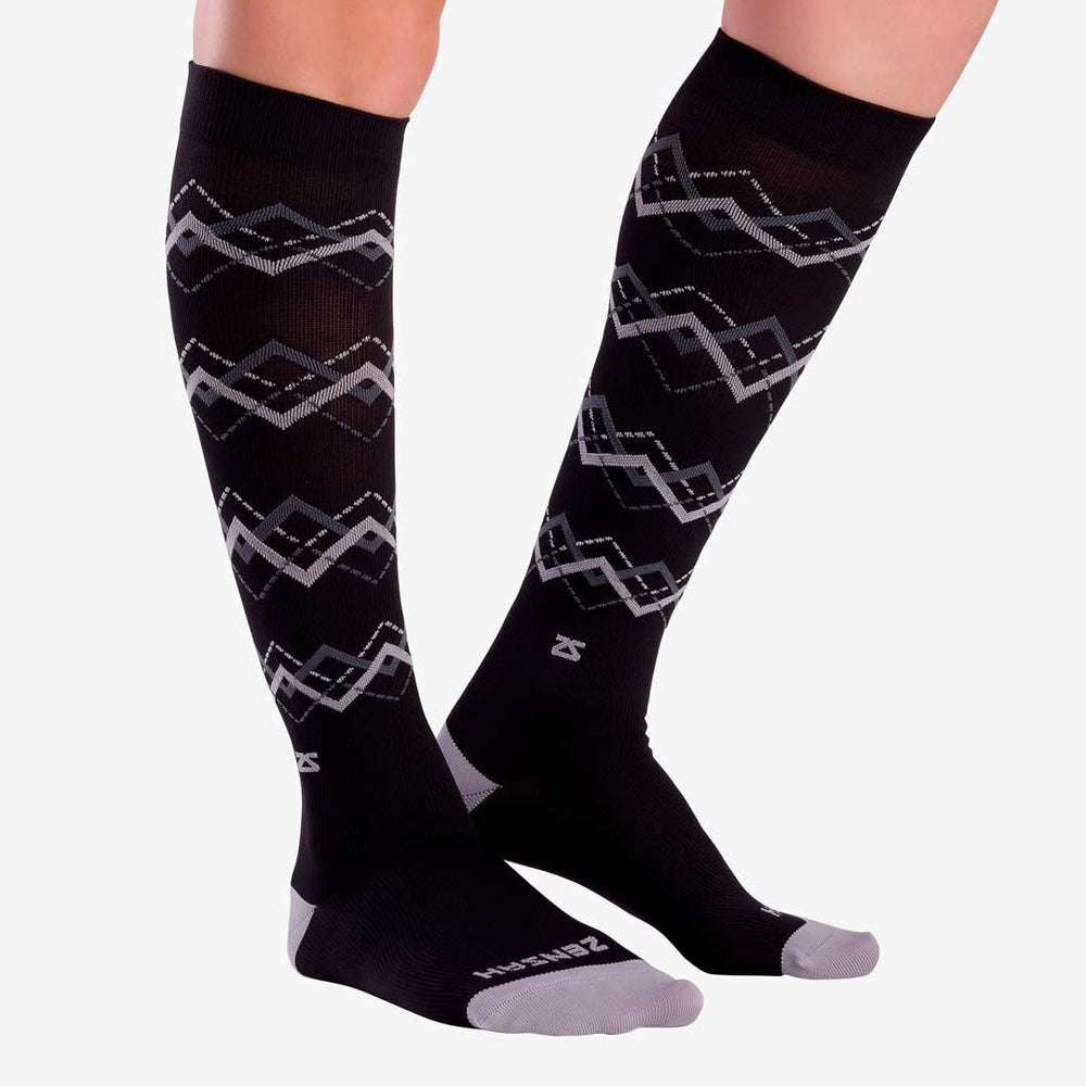 Chevron Argyle Compression Socks - Graduated Compression | Zensah