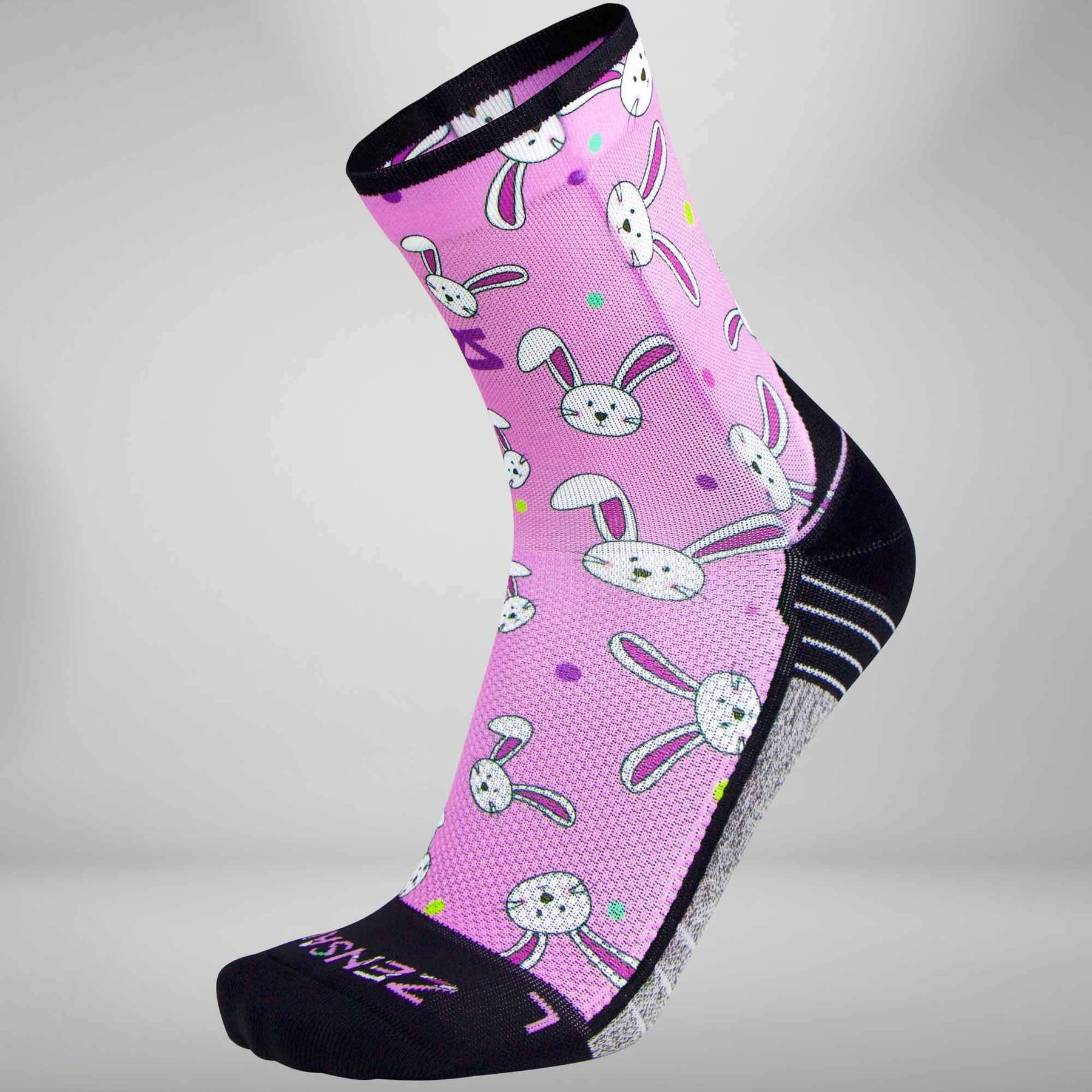 Easter Bunny Themed Running Socks, Mini-Crew | Zensah
