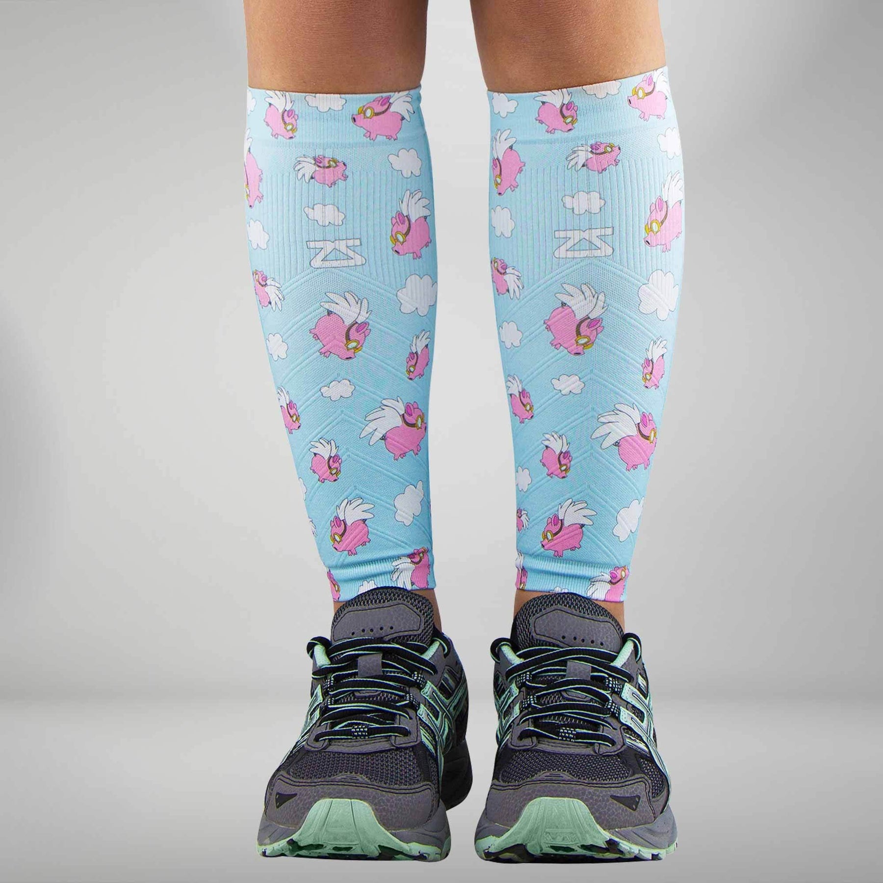 Flying Pigs Compression Leg Sleeves, Marathon Sleeves | Zensah