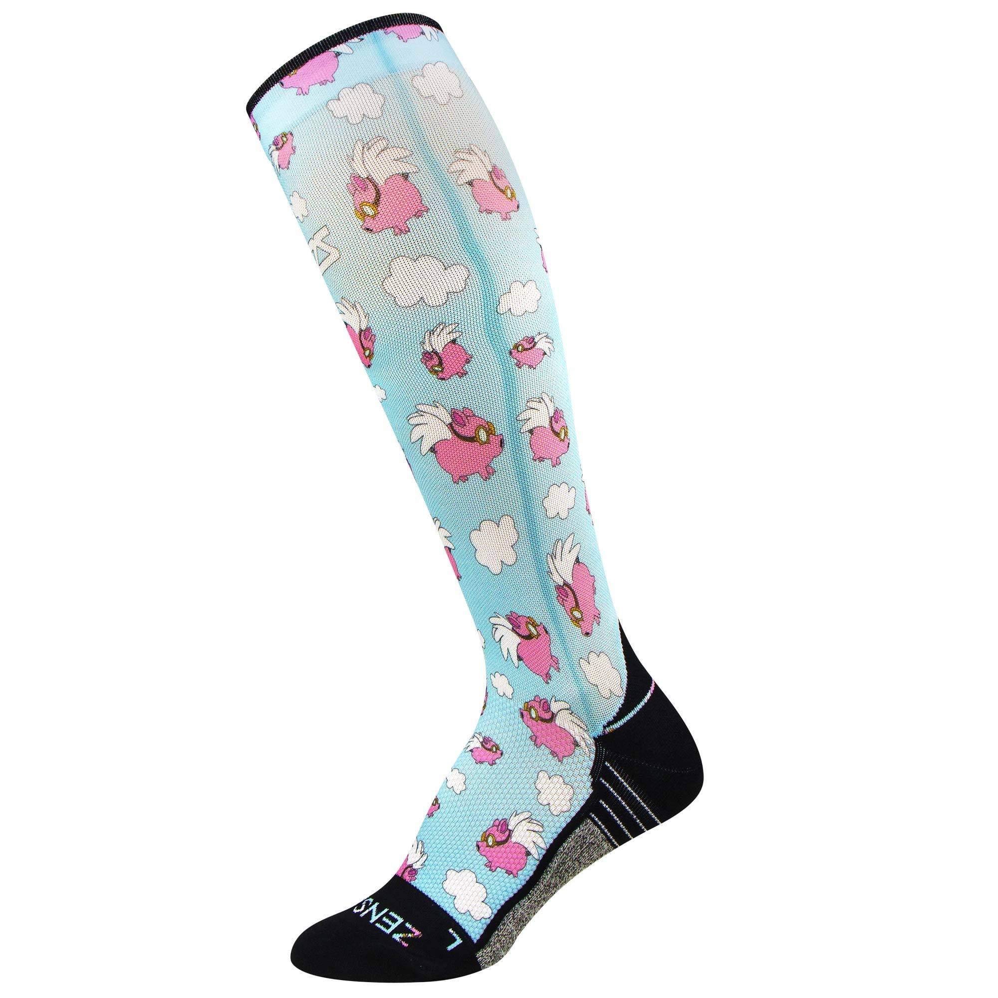 Flying Pigs Themed Running Socks, Marathon Socks | Zensah